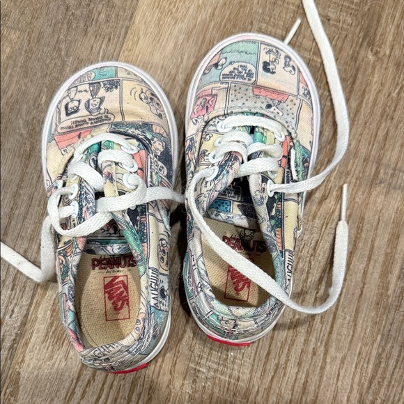 Peanuts | Shoes | Peanuts Comic Strip Kids Sneakers Cream And Red ...